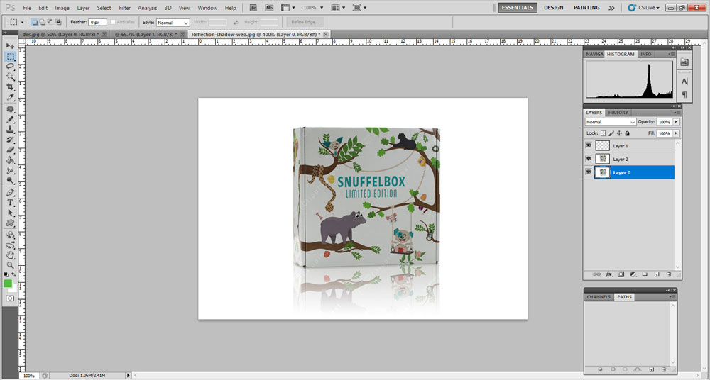 How to make shadow effect in photoshop | Drop & Reflection shadow